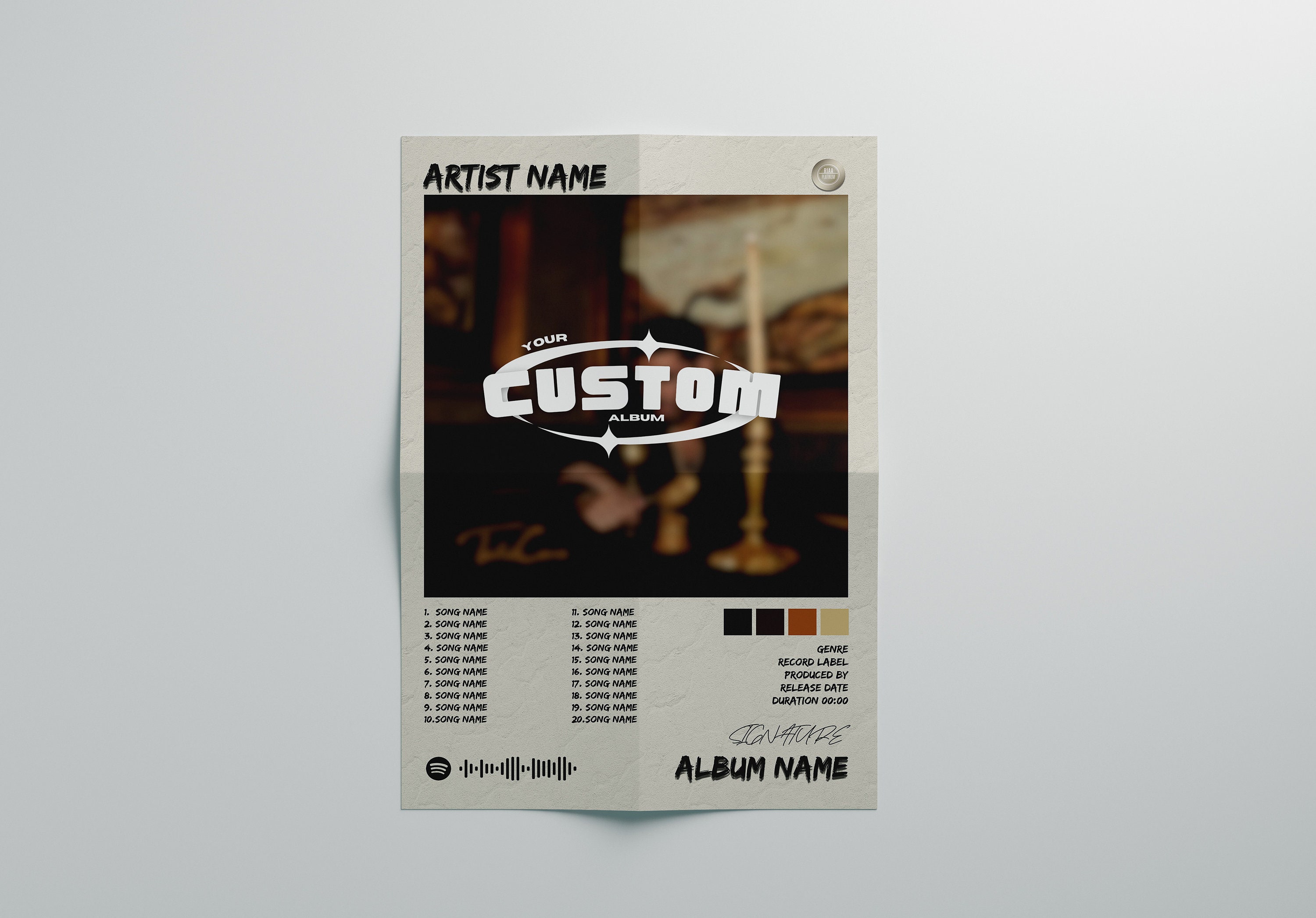 Custom Album Poster | Showcase Your Music Collection With Customisable ...