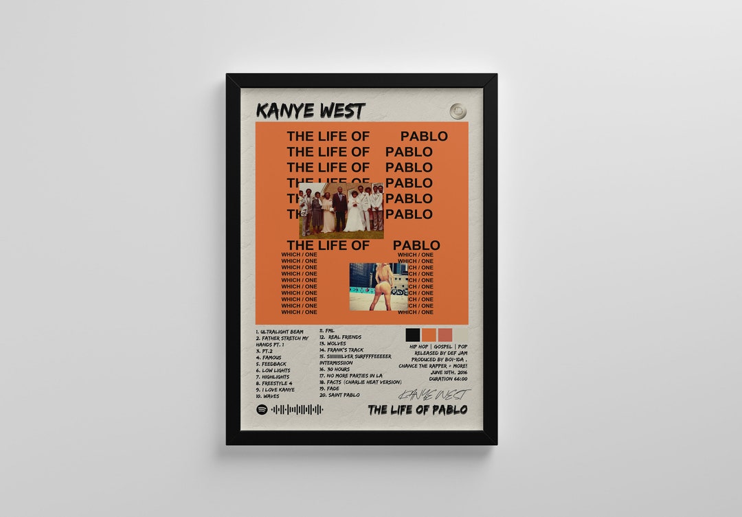 Kanye West | Life of Pablo | Kanye West Poster | Album Cover Poster ...