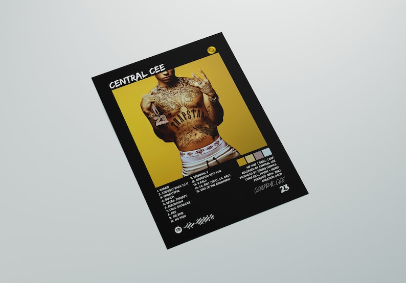 Central Cee | "23" | Central Cee Poster | Album Cover Poster | Album ...