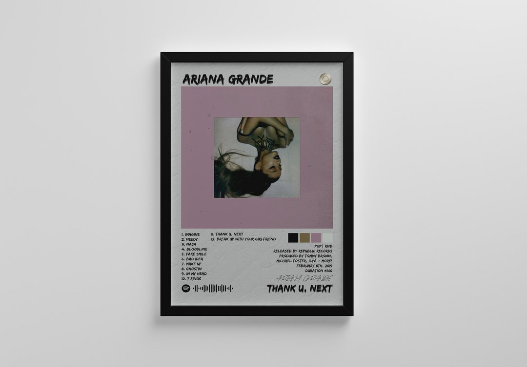 Ariana Grande | Thank You, Next | Arianna Grande Posters | Album Cover ...