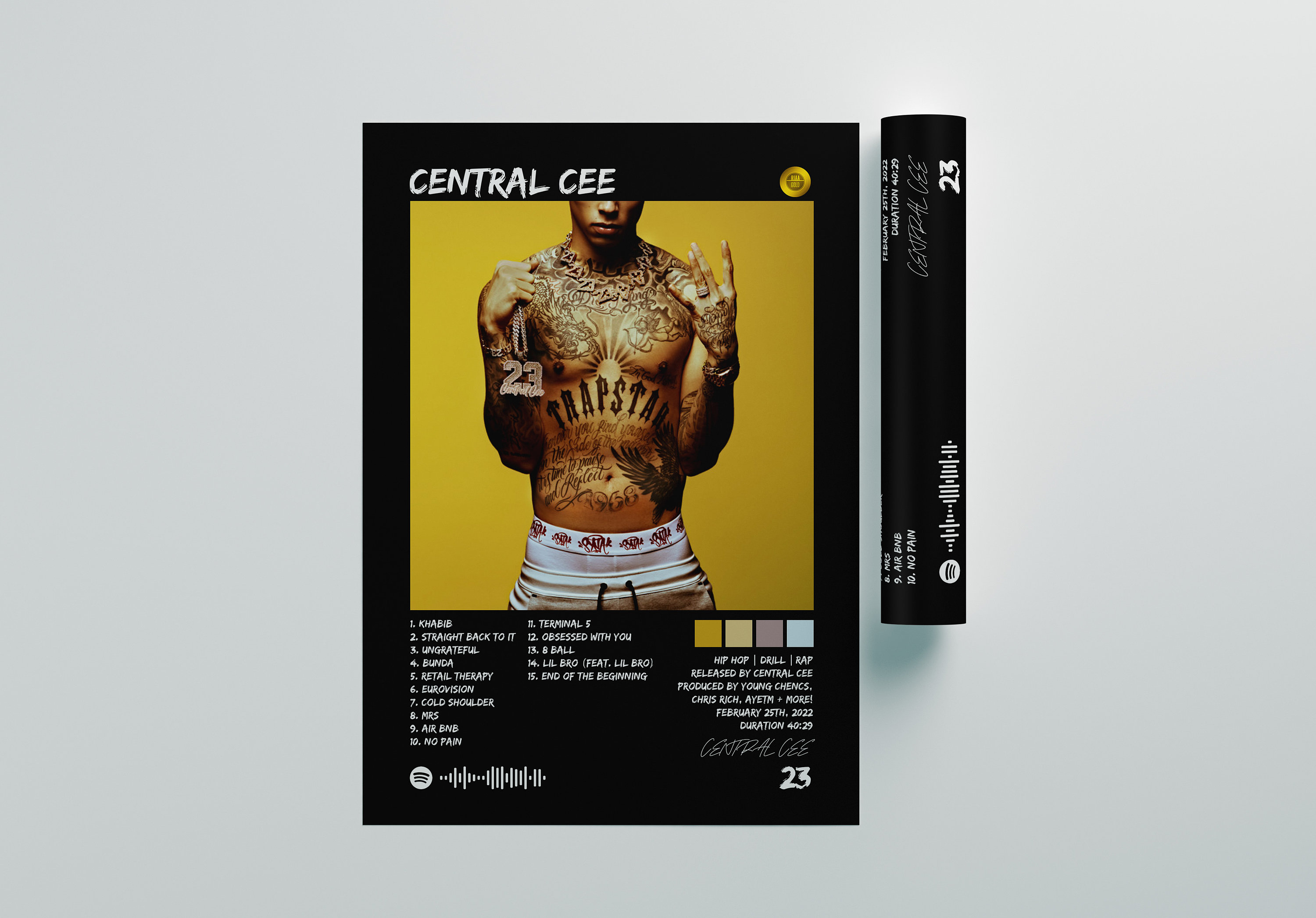 Central Cee | "23" | Central Cee Poster | Album Cover Poster | Album ...
