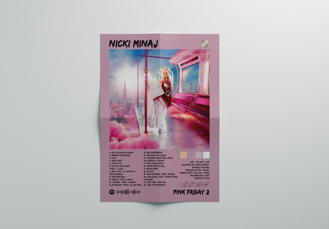 Nicki Minaj | "pink Friday 2" | Nicki Minaj Poster | Album Cover Poster ...