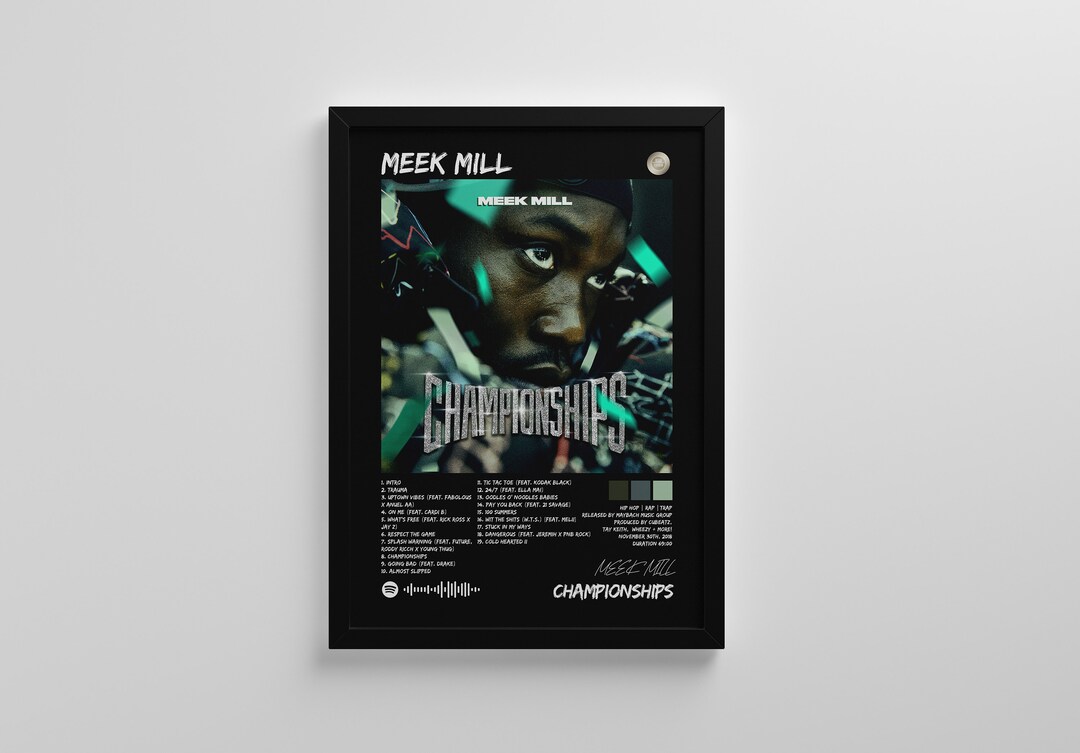 Meek Mill | "championships" | Meek Mill Poster | Album Cover Poster ...