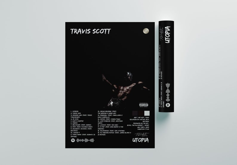 Travis Scott | "utopia" | Travis Scott Poster | Album Cover Poster ...