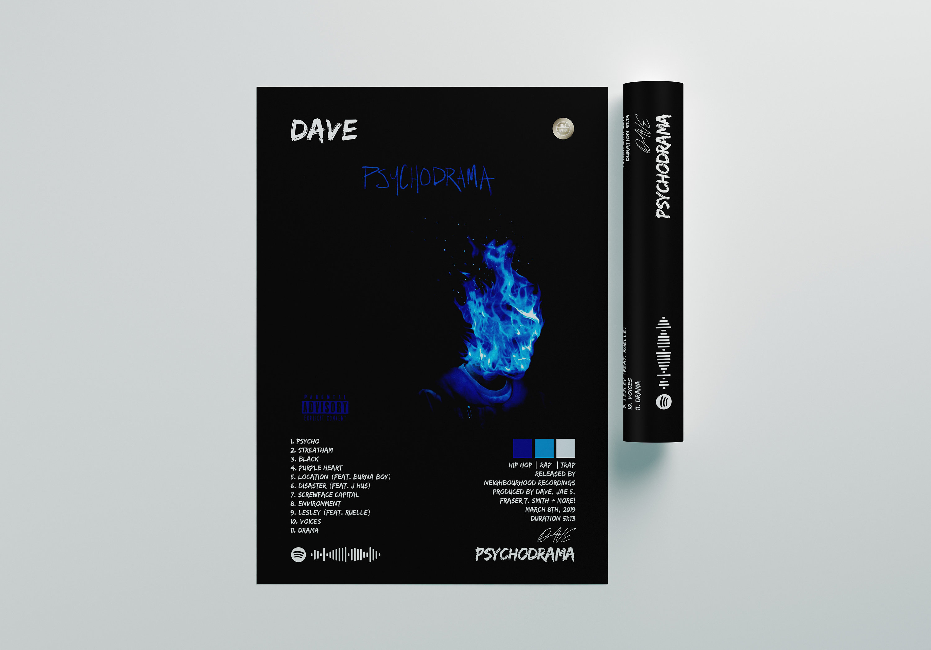 Dave | "psychodrama" | Dave Poster | Album Cover Poster | Album Cover ...