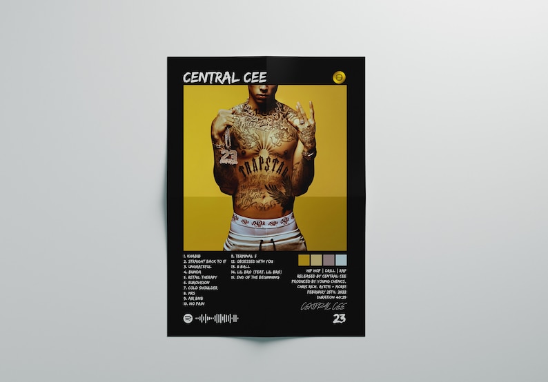 Central Cee | "23" | Central Cee Poster | Album Cover Poster | Album ...