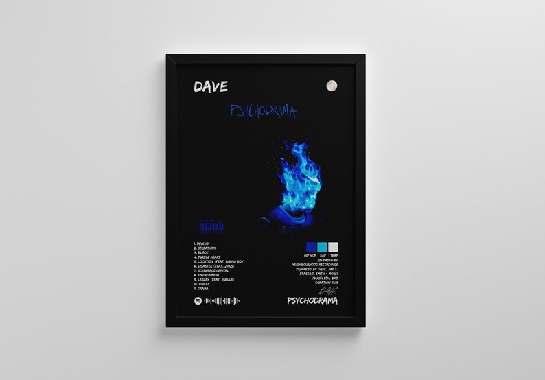 Dave | "psychodrama" | Dave Poster | Album Cover Poster | Album Cover ...