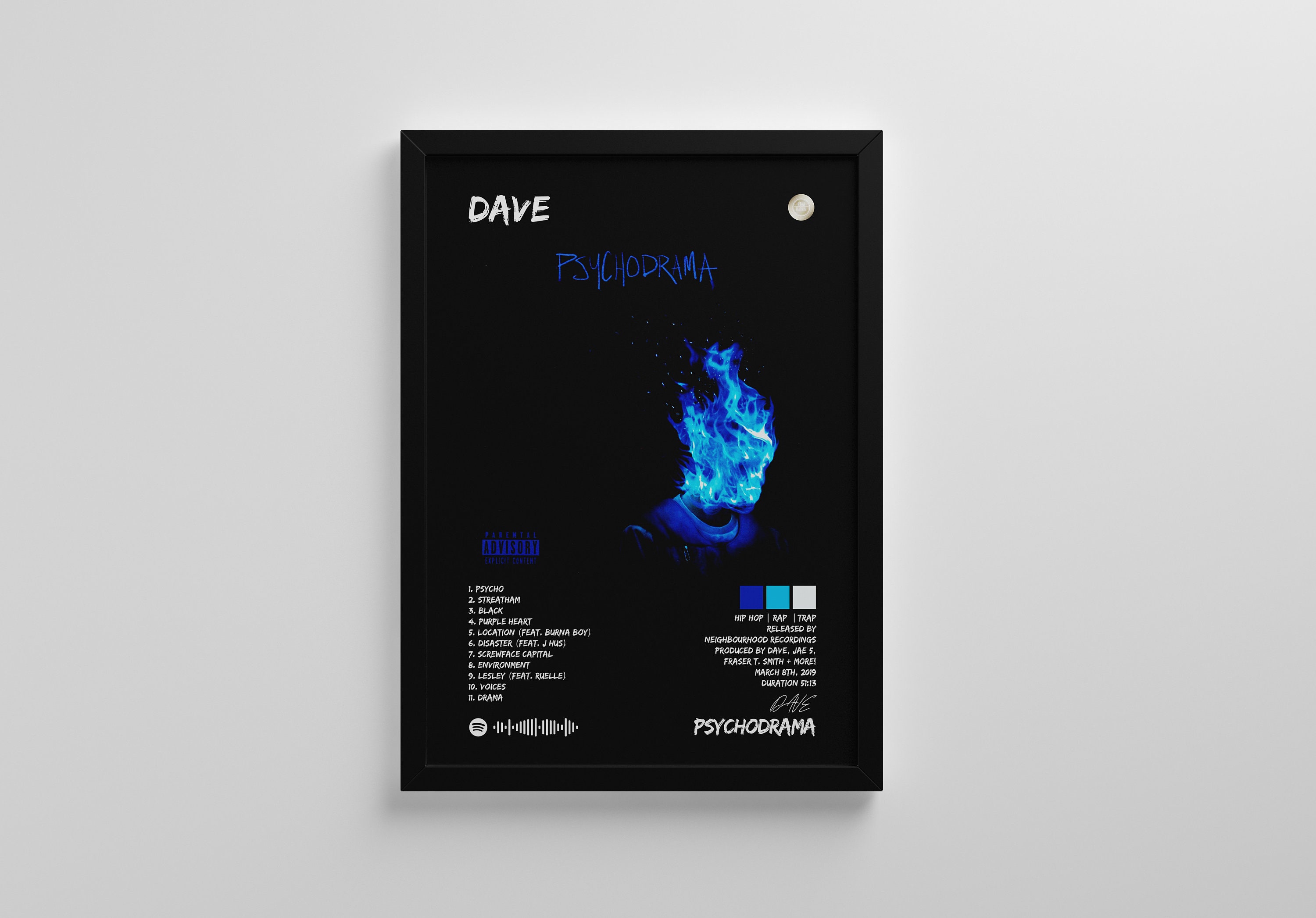 Dave | "psychodrama" | Dave Poster | Album Cover Poster | Album Cover ...