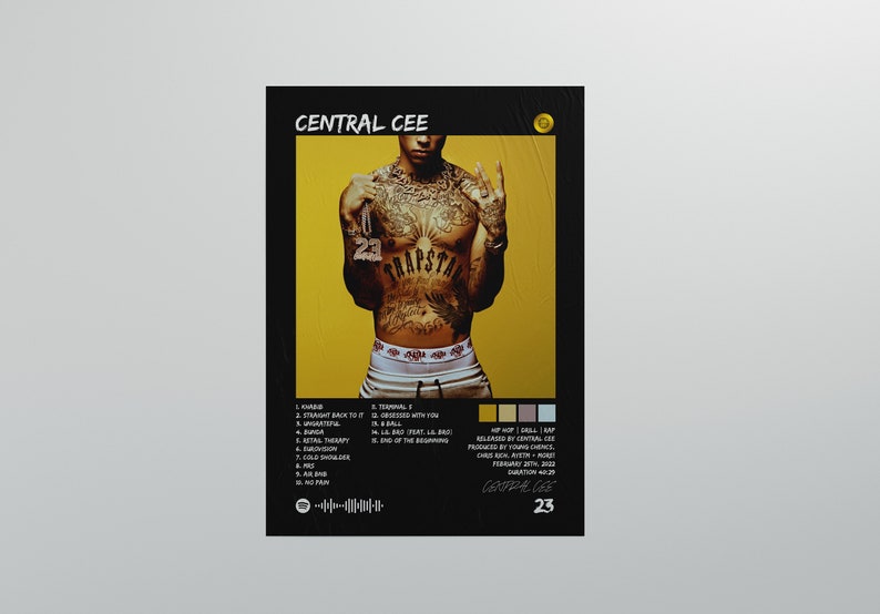 Central Cee | "23" | Central Cee Poster | Album Cover Poster | Album ...