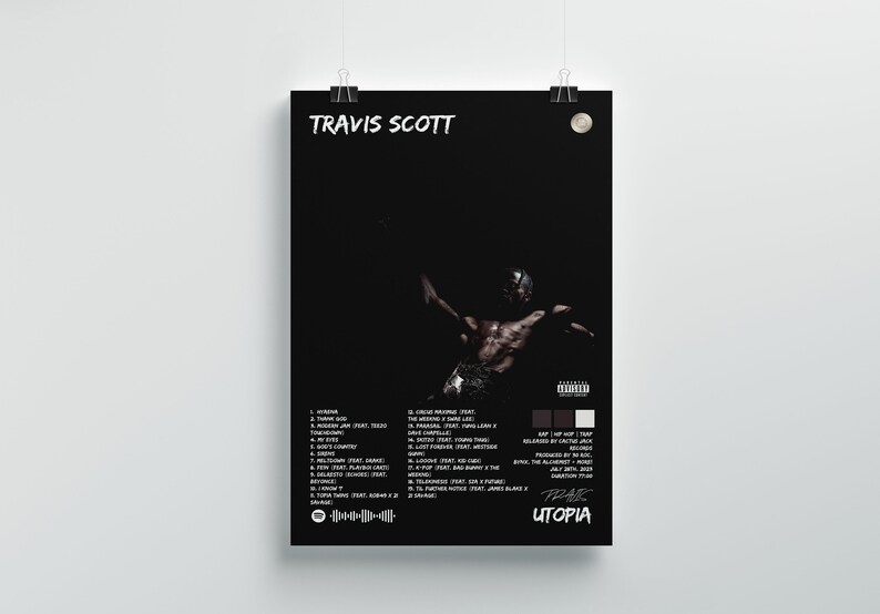 Travis Scott utopia Travis Scott Poster Album Cover Poster Album Cover ...