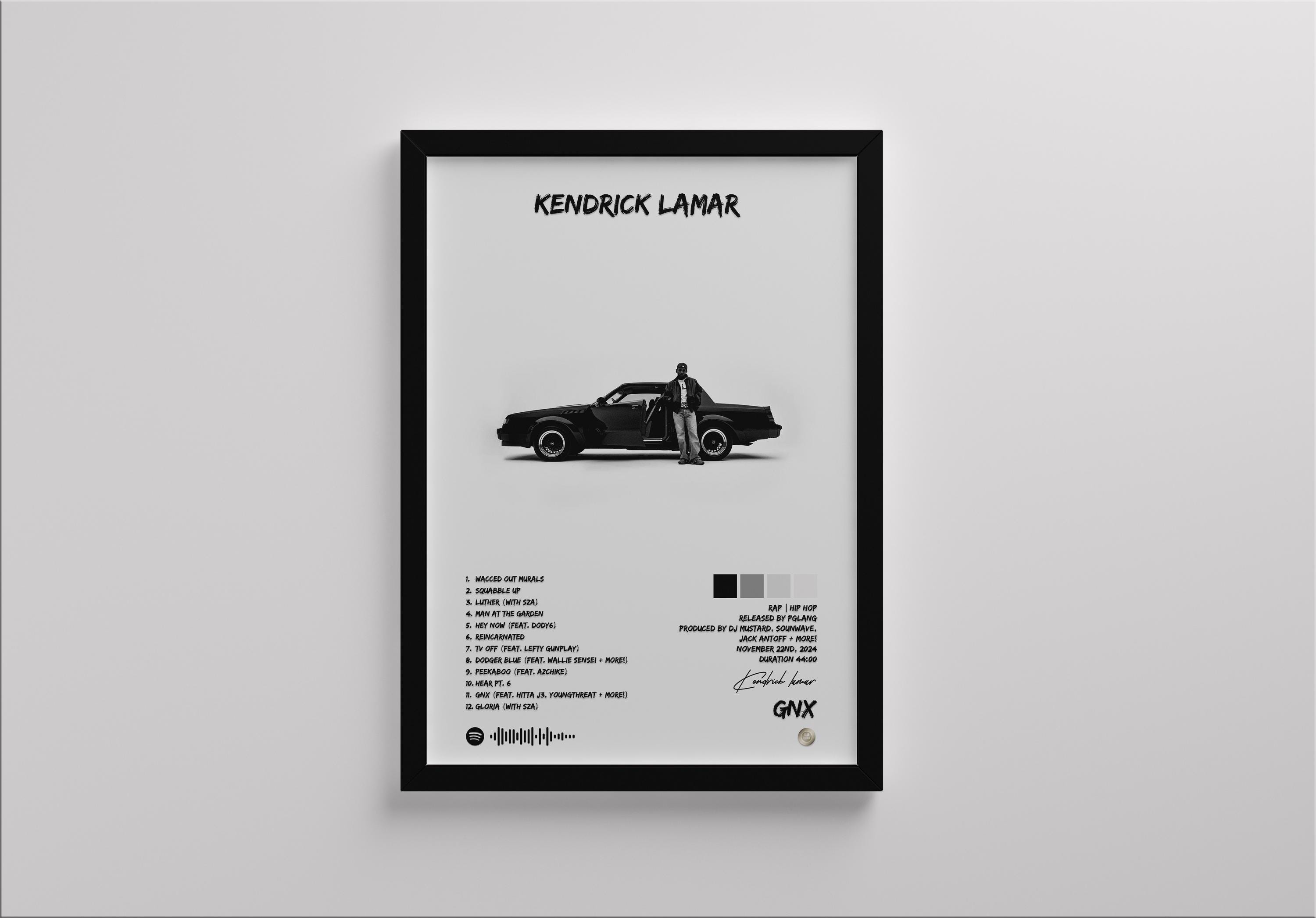 Kendrick Lamar | "gnx" | Kendrick Lamar Poster | Albumposter ...