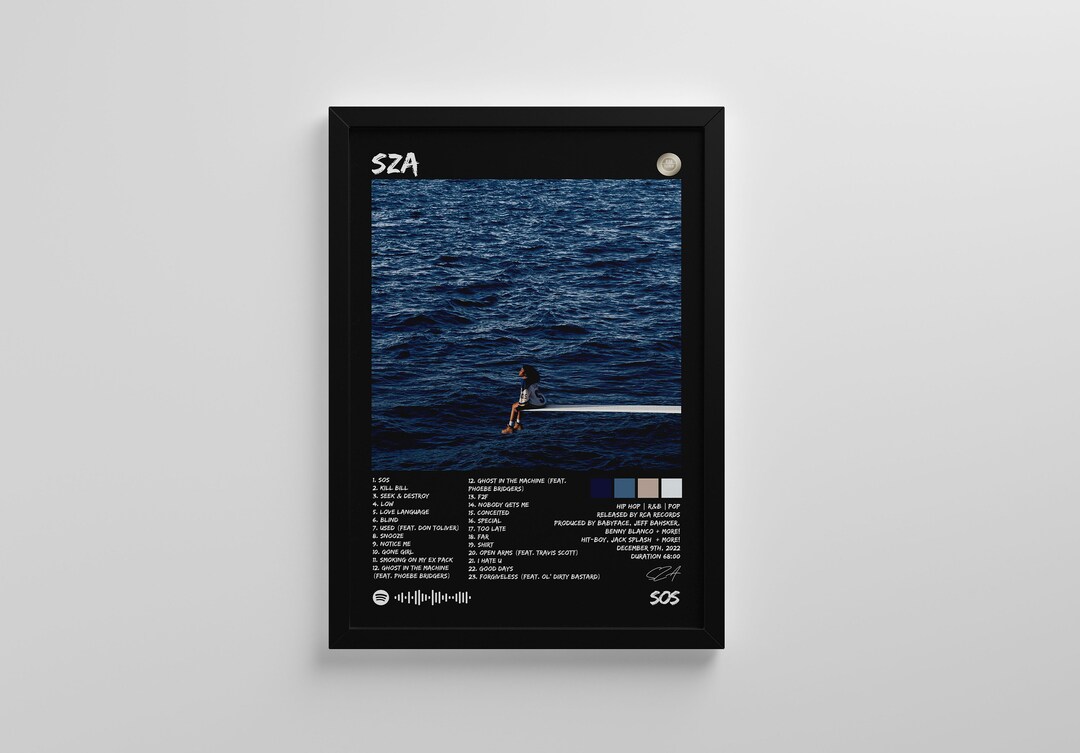 Sza | SOS | SZA Poster | Album Cover Poster | Album Cover Wall Art ...