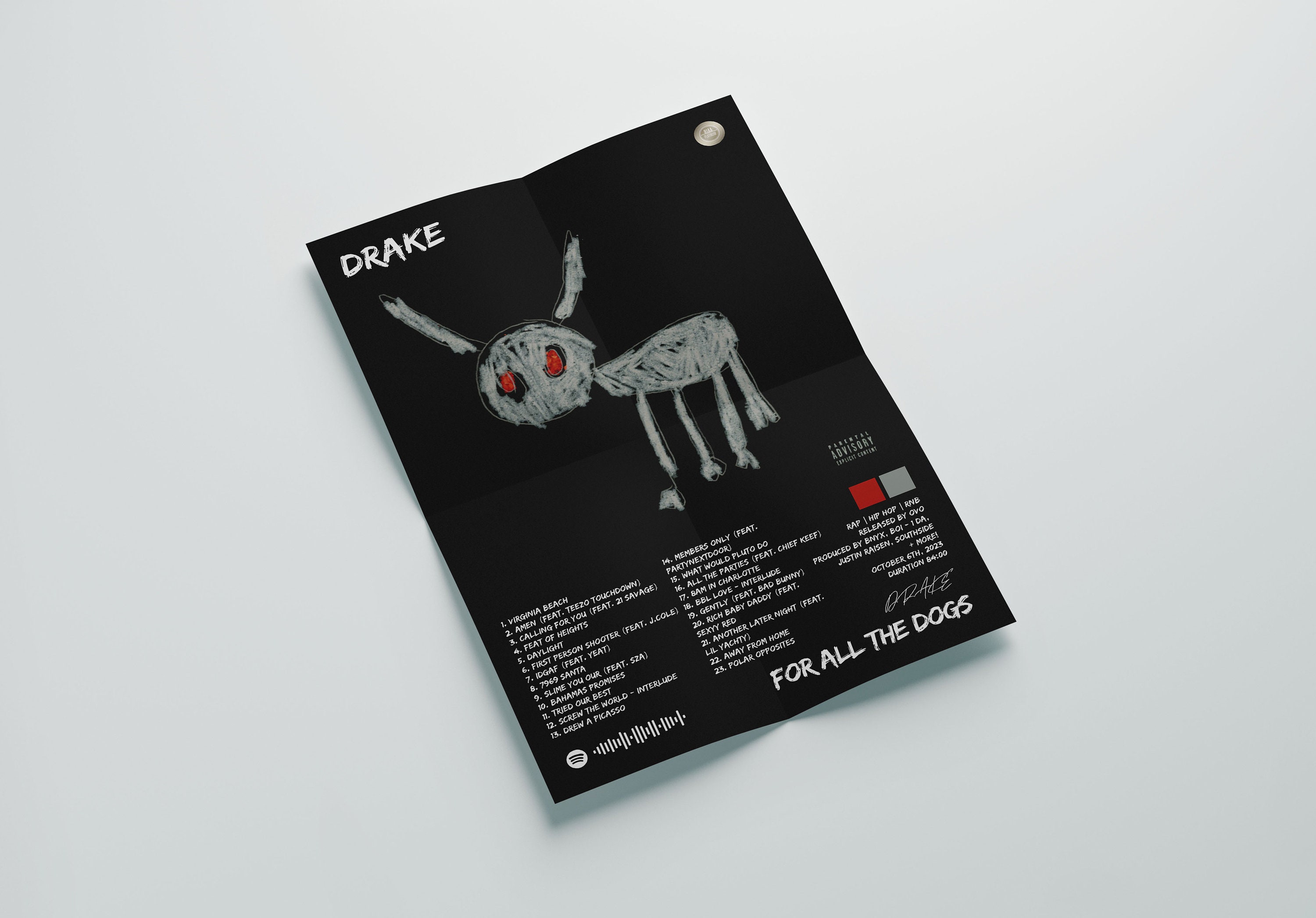 Drake | For all the dogs | Drake Posters | Album Cover Poster | Album ...