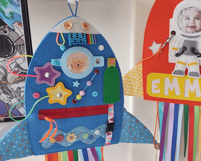 Felt Rocket Astronaut Activity Busy Toy, Personalized Rocket for ...