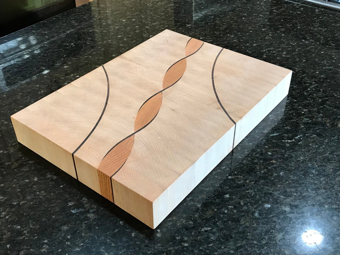 3D Cutting Board Spiral End Grain Butcher Block - Etsy