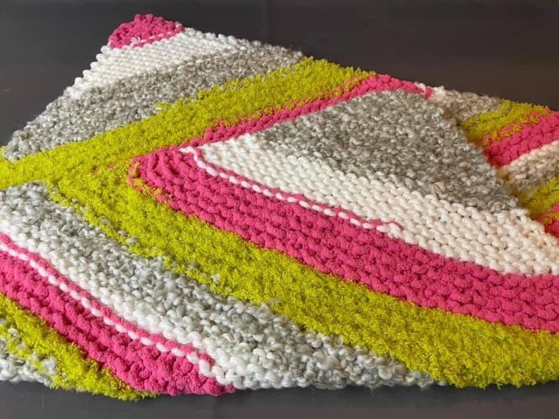 Hand-knit Baby Blanket (multi-texture) - Etsy