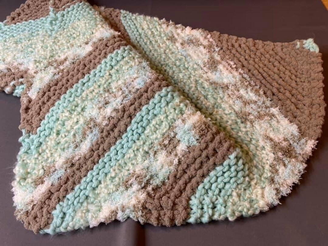 Hand-knit Baby Blanket (multi-texture) - Etsy