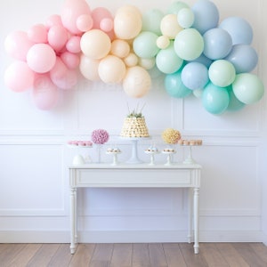 Rainbow Pastel Balloon Garland Pastel Balloon Arch Kit DIY - Etsy
