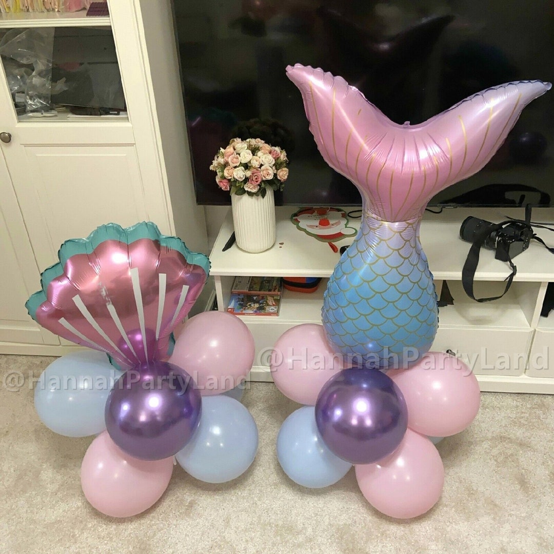 Mermaid Display Balloons DIY Kit Mermaid Tail Shell Sculpture Baby ...