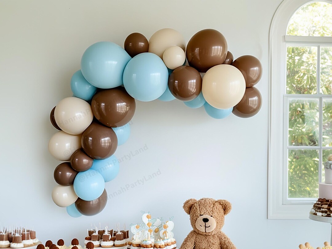 Chocolate Balloons Arch Kit DIY, Mocha Balloons White Sand Balloon ...