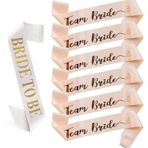 Team Bride Sashes, Bride to Be Sash, Hen Party Wedding Party ...