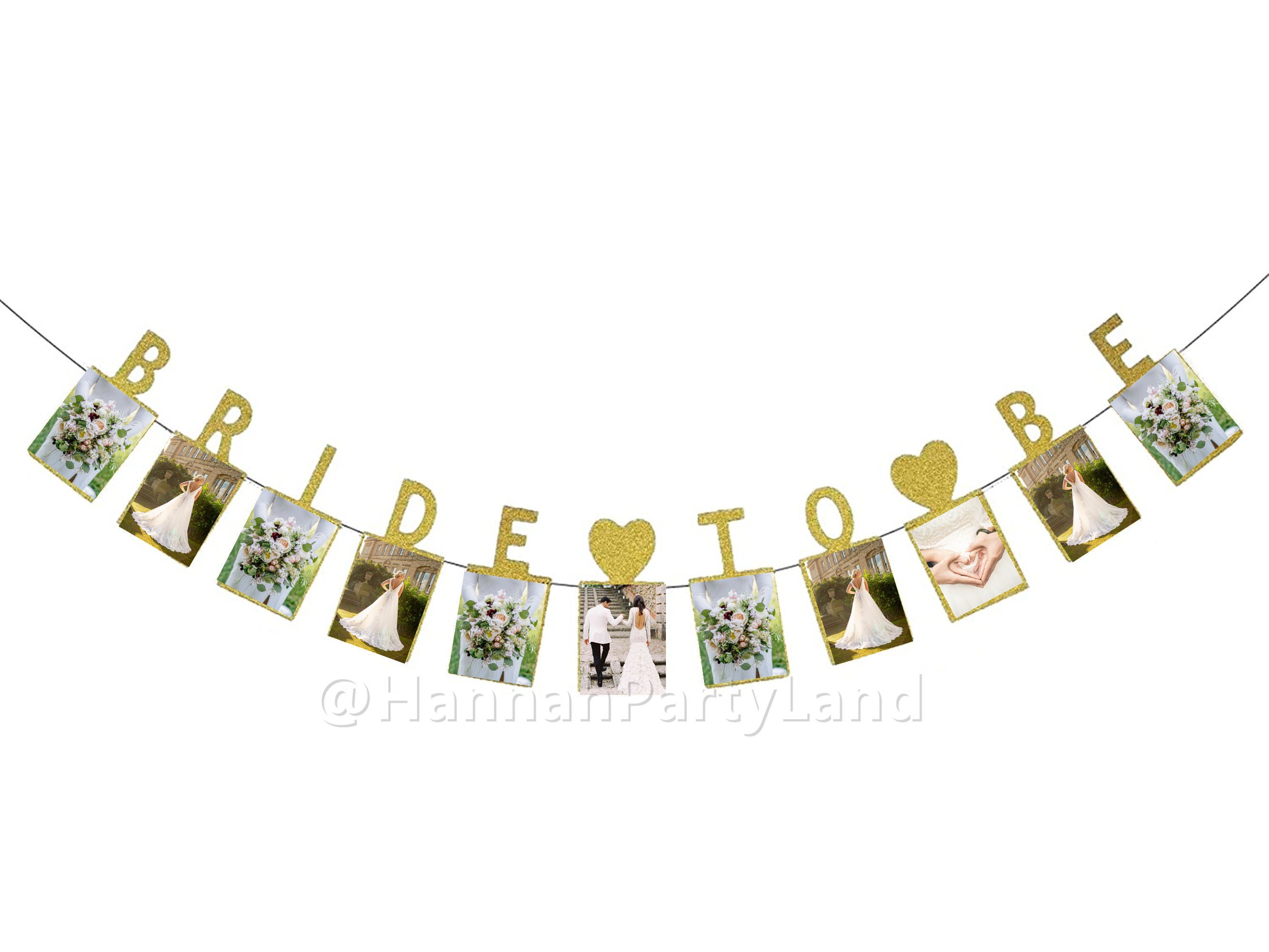 BRIDE TO BE Photo Banner Bunting Garland Photo Frame for Bride Wedding ...