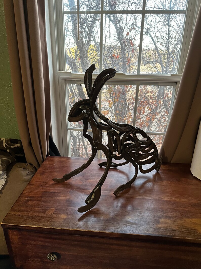 Metal Sculpture Jack Rabbit Animal Art Home Decor - Etsy