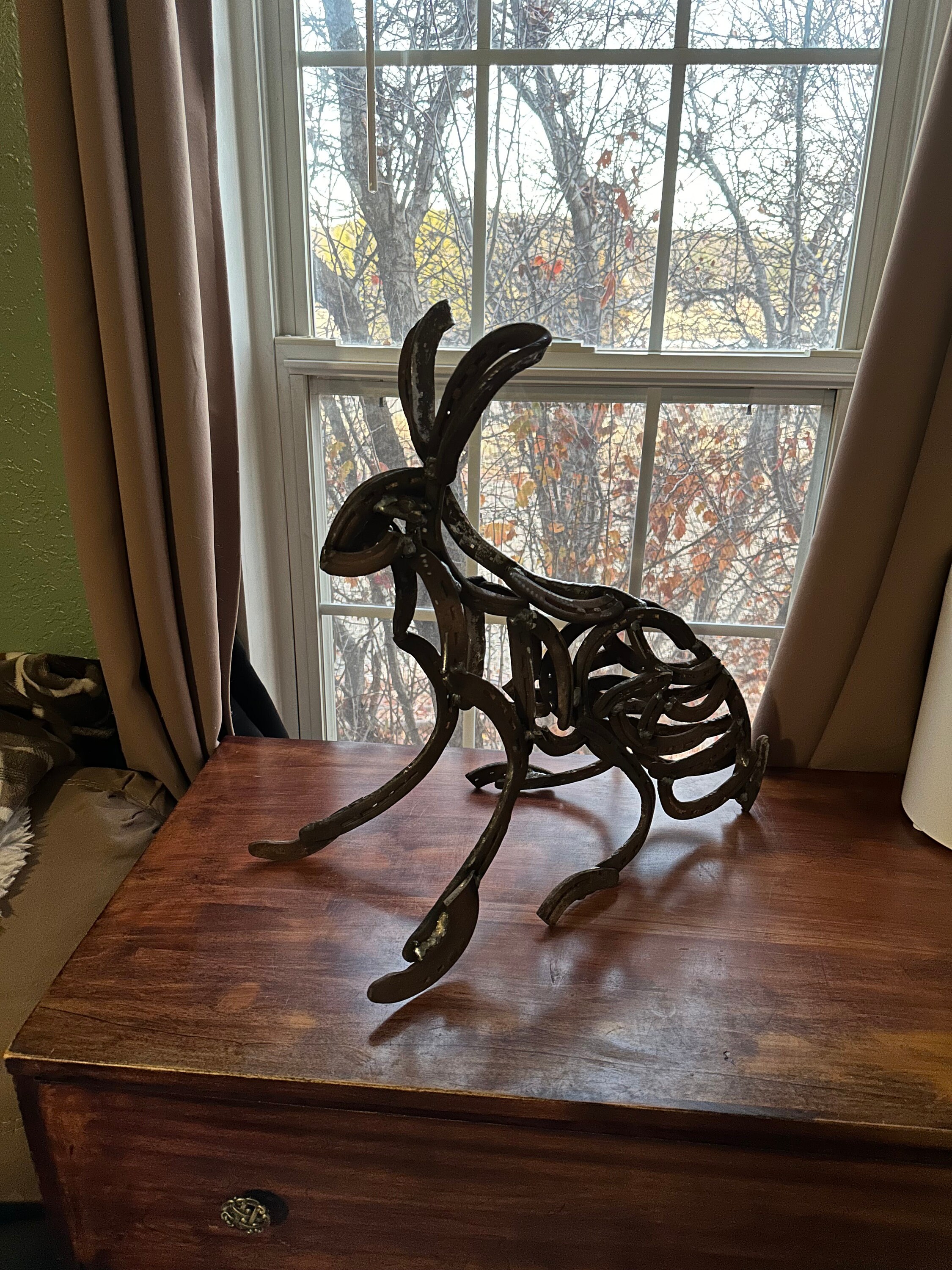 Metal Sculpture Jack Rabbit Animal Art Home Decor - Etsy