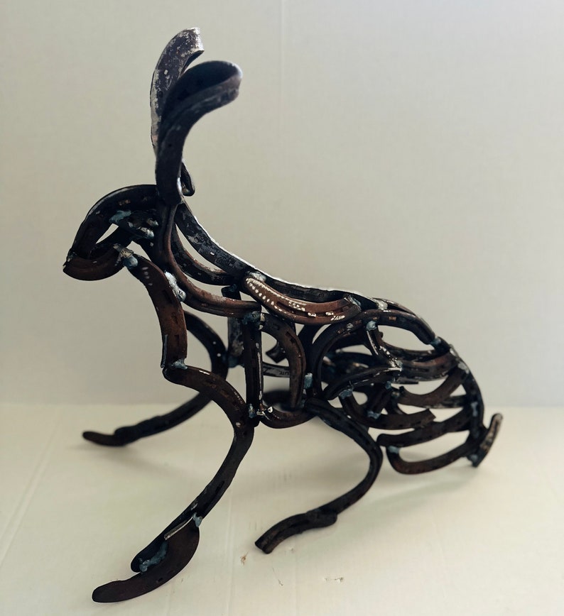 Metal Sculpture Jack Rabbit Animal Art Home Decor - Etsy