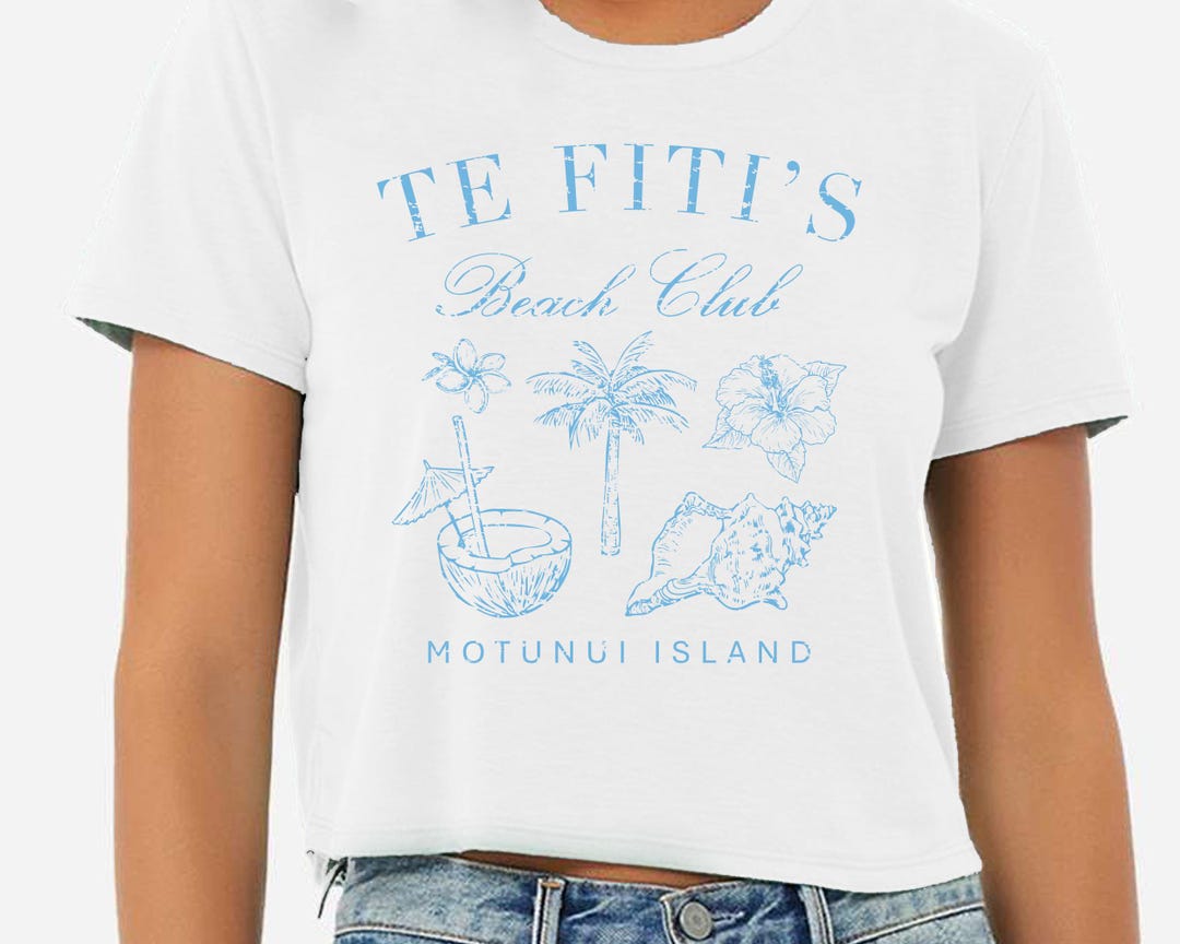 Te Fiti's Beach Club - Ladies Flowy Cropped Tee - Disney Moana Inspired ...