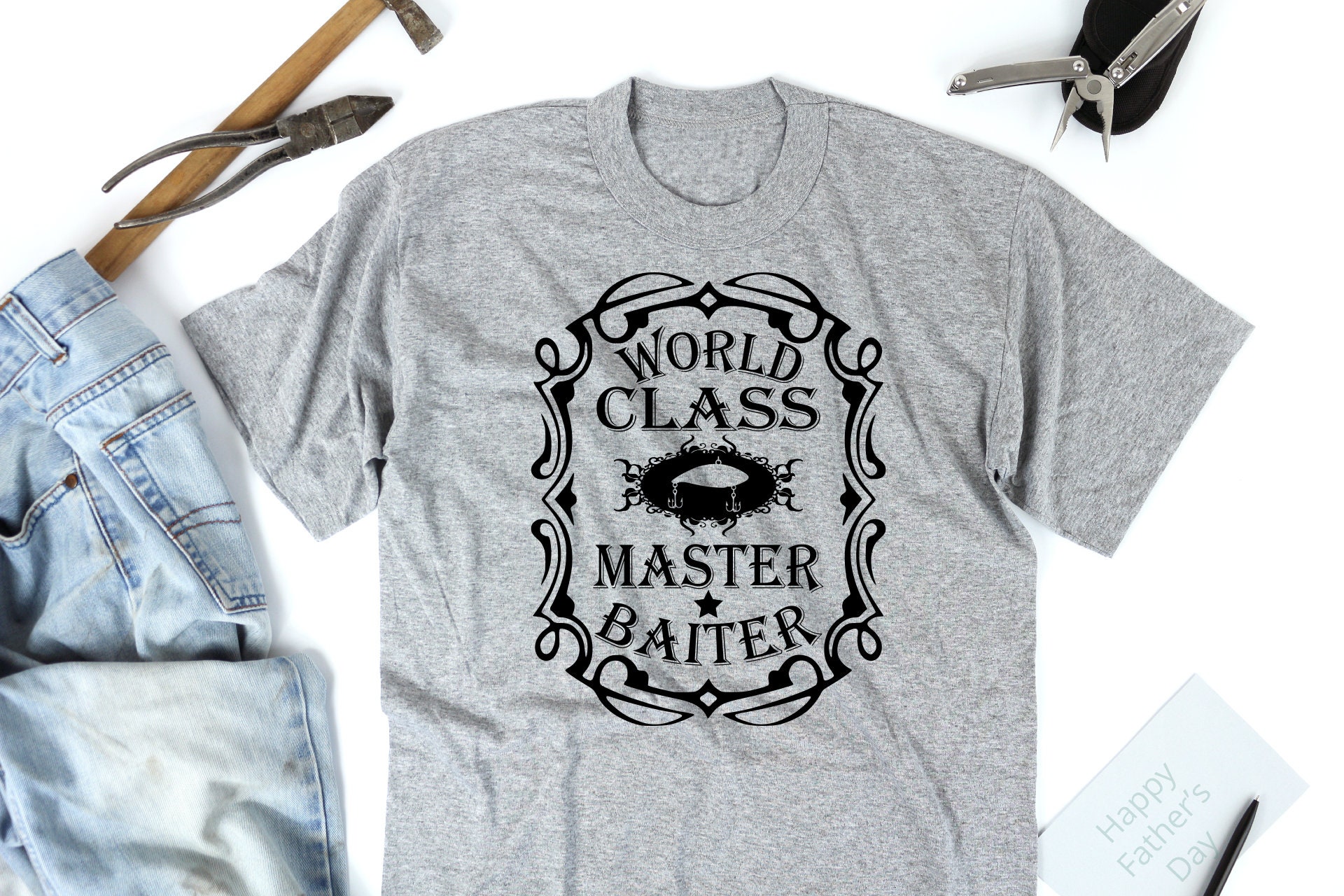 World Class Master Baiter Fishing T-shirt Fishing Graphic - Etsy