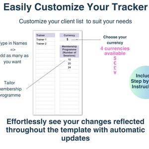 Personal Trainer Client Tracker Spreadsheet, Customer Intake Form ...