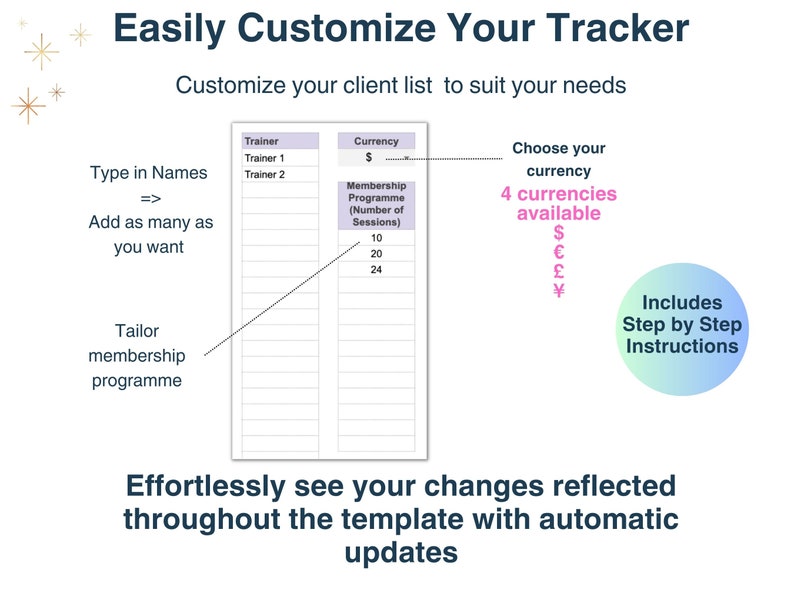 Personal Trainer Client Tracker Spreadsheet, Customer Intake Form ...