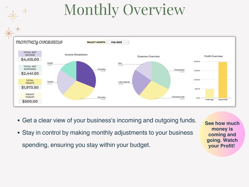 Easy Bookkeeping Spreadsheet Template, Digital Income Expense Tracker ...