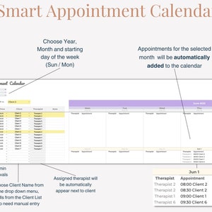 Therapist Client Tracker Scheduling Spreadsheet Google Sheets ...