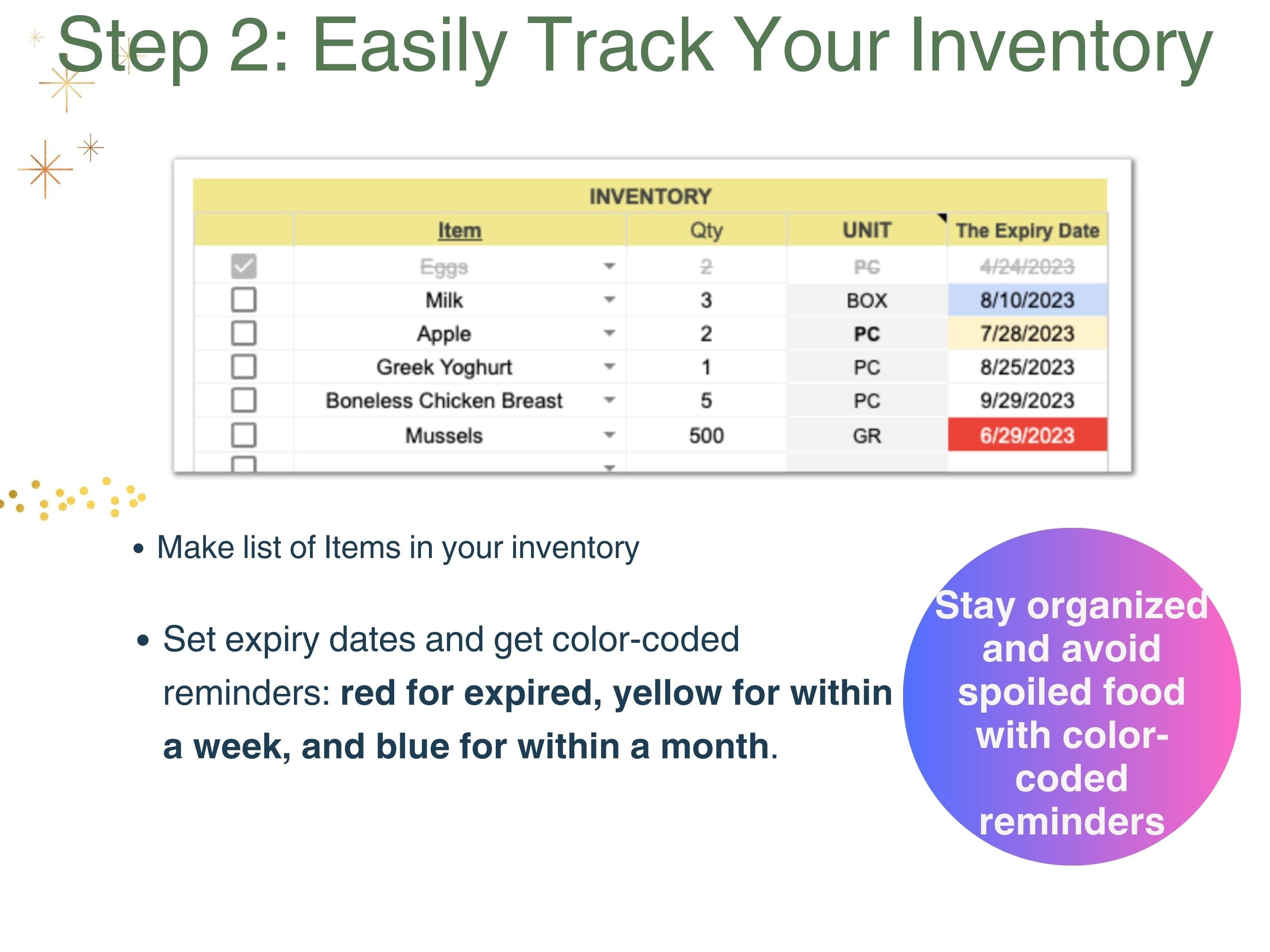 Monthly Menu Planner Template Google Sheets Docs Shopping List, Recipe ...