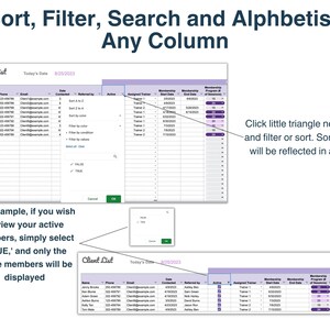 Personal Trainer Client Tracker Spreadsheet, Customer Intake Form ...