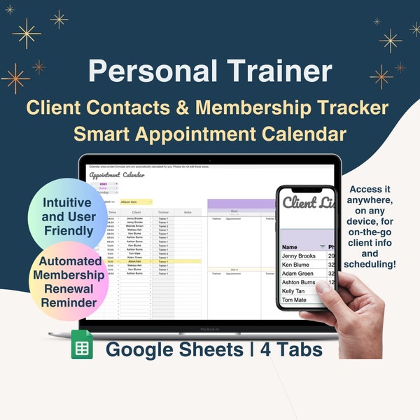 Spreadsheet Personal Trainer - Etsy