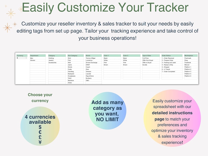 Reseller Inventory and Sales Tracker Spreadsheet, Reseller Template ...