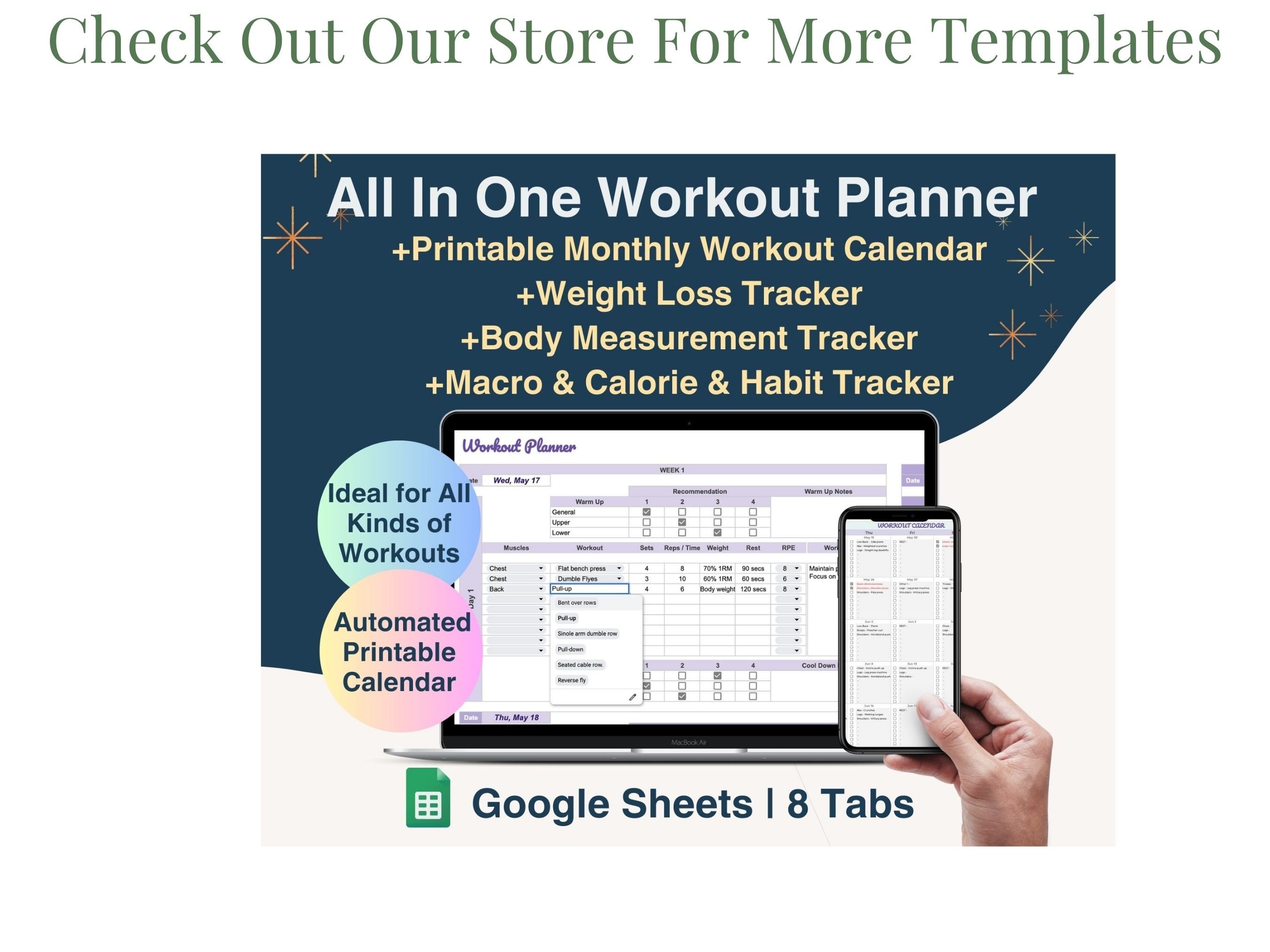 Weight Loss Tracker, Weight Loss Journal, Body Measurement Tracker ...