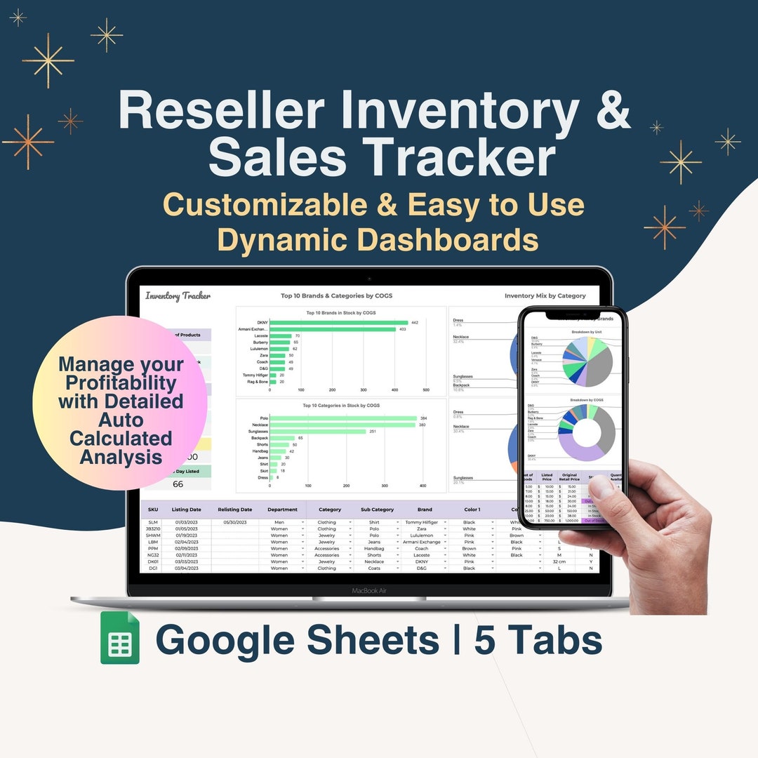 Reseller Inventory and Sales Tracker Spreadsheet, Reseller Template ...