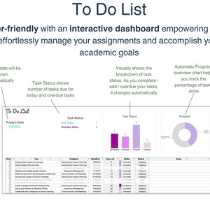 Teacher to Do List, Task Tracker, Monthly Calendar, Digital Planner ...