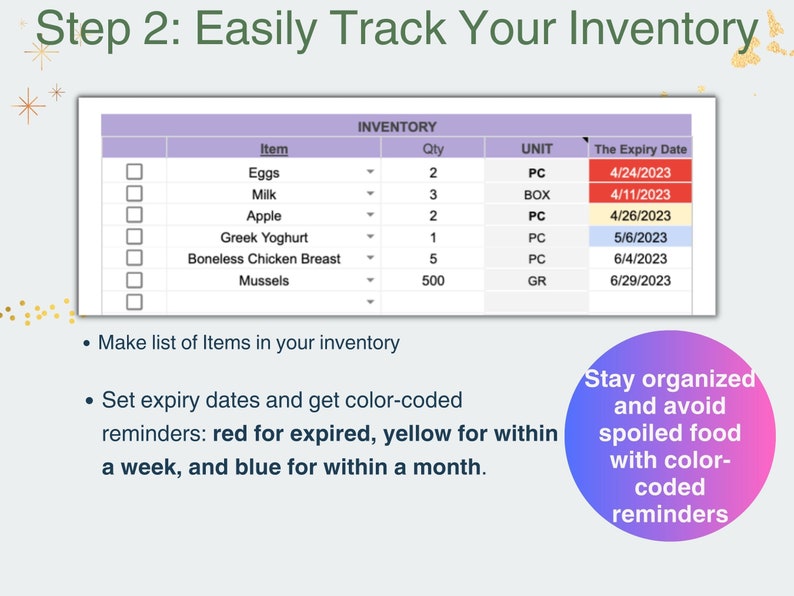 Monthly Meal Planner Spreadsheet Google Sheets, Automatic Shopping List ...