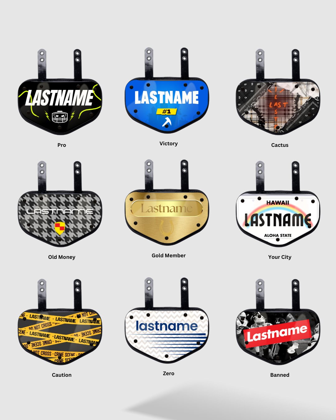 Football Back Plate Back Plate Decal plate Not Included - Etsy