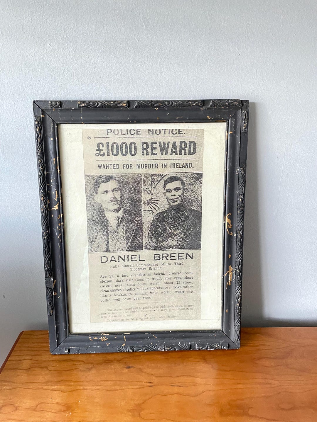 Rare IRISH REPUBLICAN Army-wanted Poster for Dan Breen - Etsy