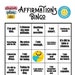 Positive Affirmations Bingo Game, 25 Bingo Cards Plus a Poster and 30 ...