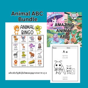 Animal ABC Bundle - Includes Animal Bingo, Animal ABC Coloring Pages ...