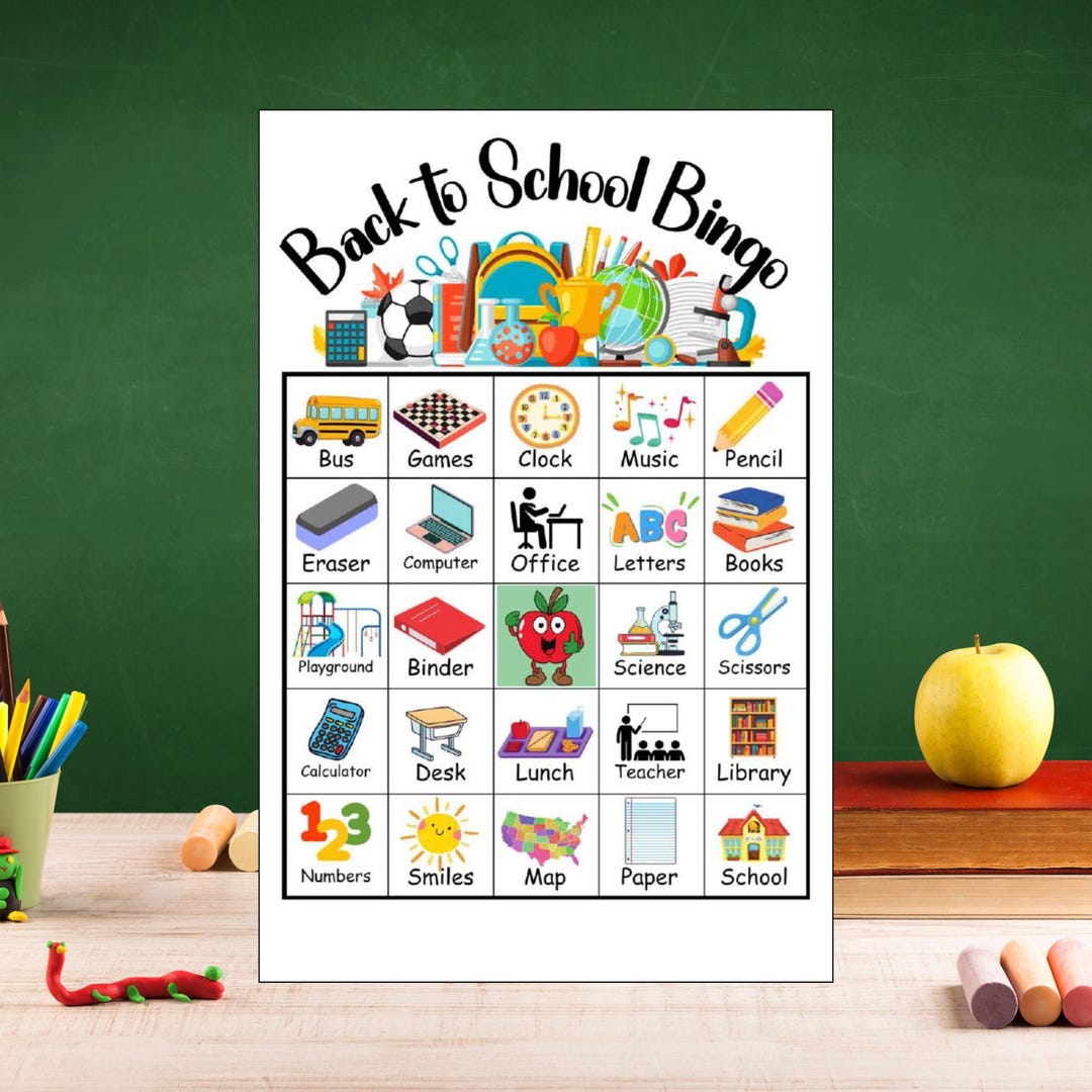 Back to School Classroom Bingo, Downloadable and Printable Bingo for ...