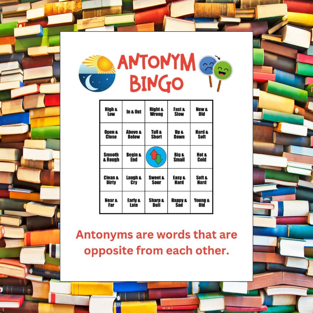 Classroom Learning Bingo Games, Synonyms & Antonyms, 2 Bingo Games, 20 ...