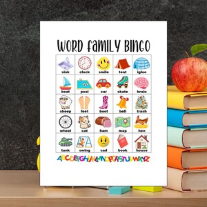 Word Family Classroom Bingo Digital Download & Printable - Etsy